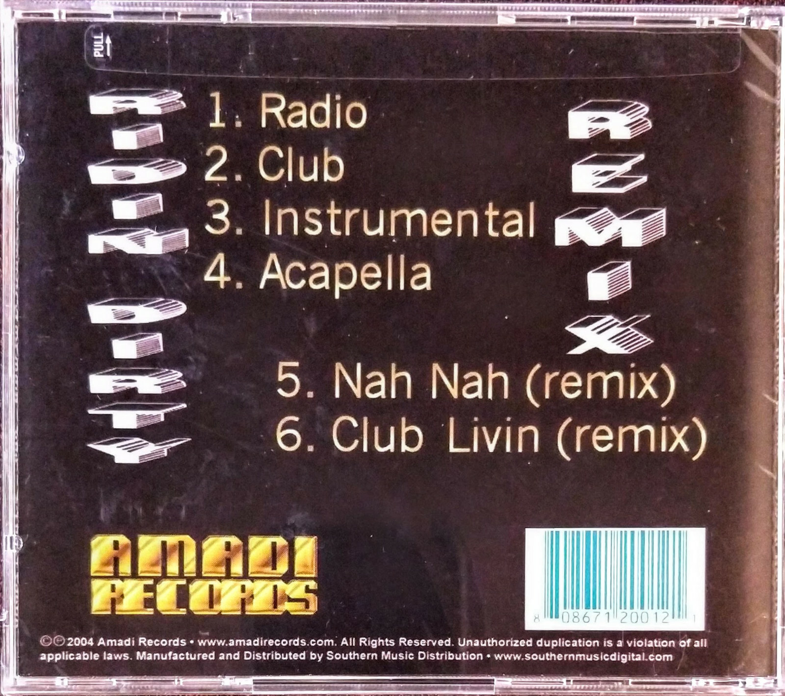 808 Ridin Dirty Remix - 6 Track Cd - Selaed - Dirty South Hip Hop / Rap ...