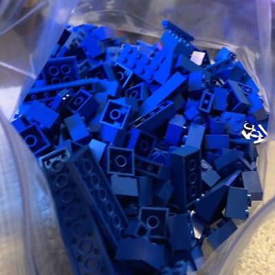 LEGO BRICKS and PARTS, BULK BY THE POUND, 1LB Blue Bricks | eBay