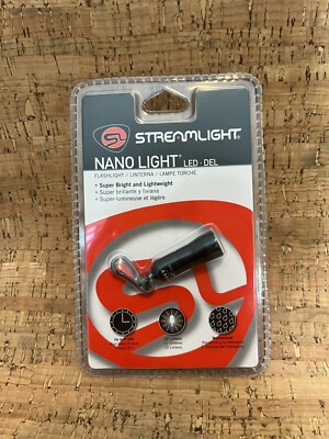 NWT Streamlight Nano Light Mini LED Flashlight Keychain Black - 10 ...