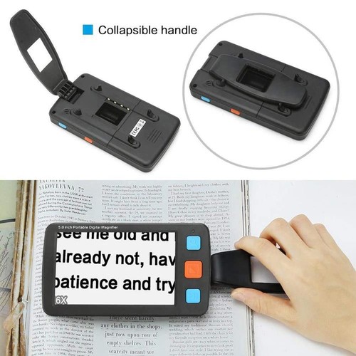 5.0 inch Video Digital Electronic Magnifier Reading AID 4-32X Eyesight ...