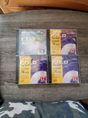 Lot of 4 Memorex CD-R 650MB 74min Recordable Compact Discs 3202-3104 ...