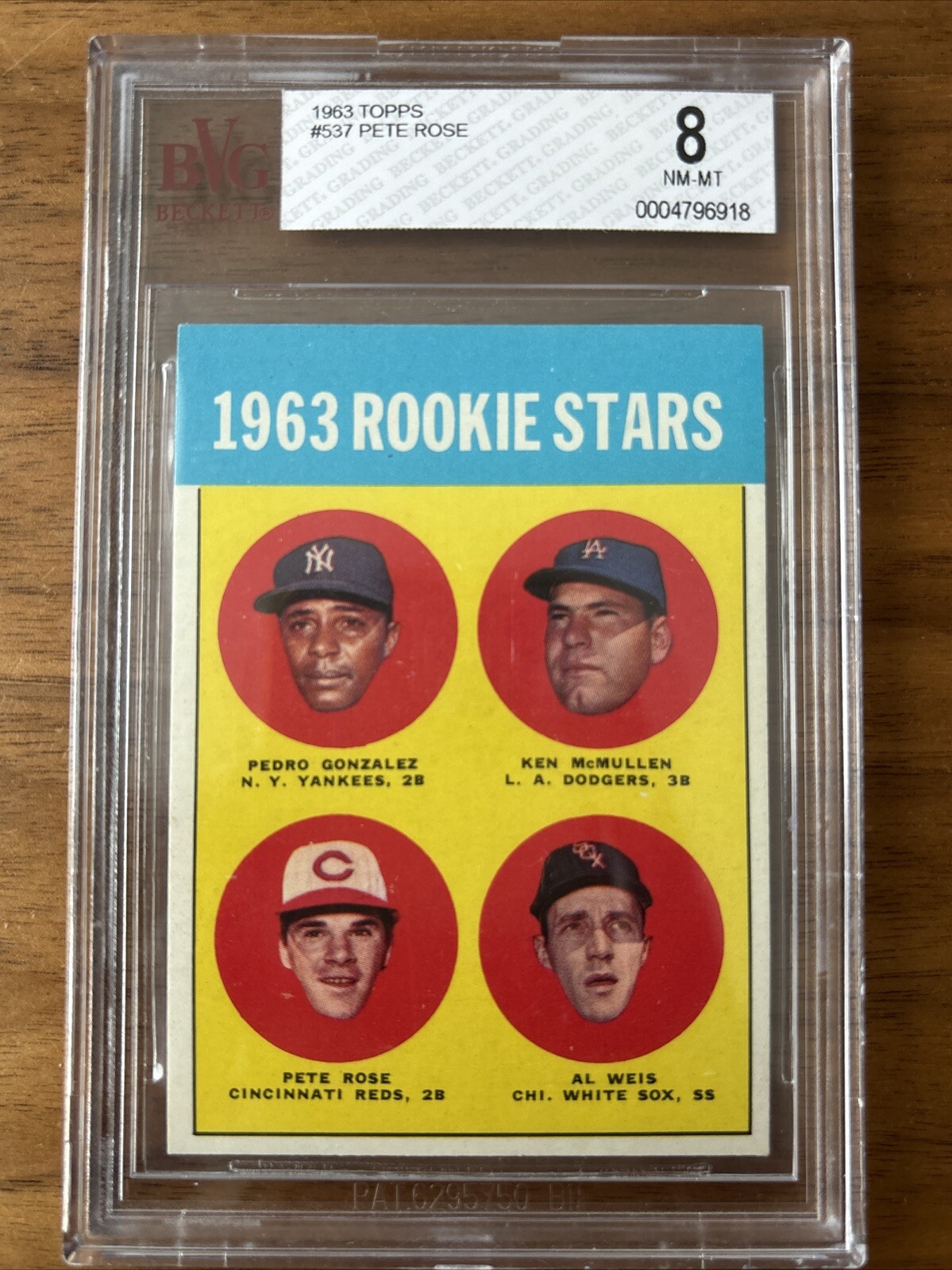 1963 Topps #537 Pete Rose Rookie RC BGS BVG 8 | eBay