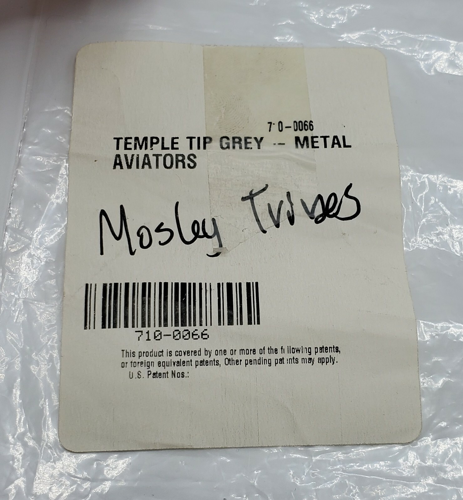 Authentic Mosley Tribes Aviator Temple Tip Grey - Metal Pair of 2 NEW ...