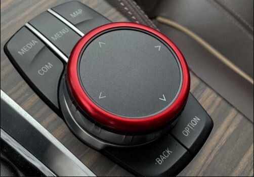 Red Aluminum Alloy Multimedia Knob Ring Cover Fits 16-22 F48 F39 F45 X1 ...