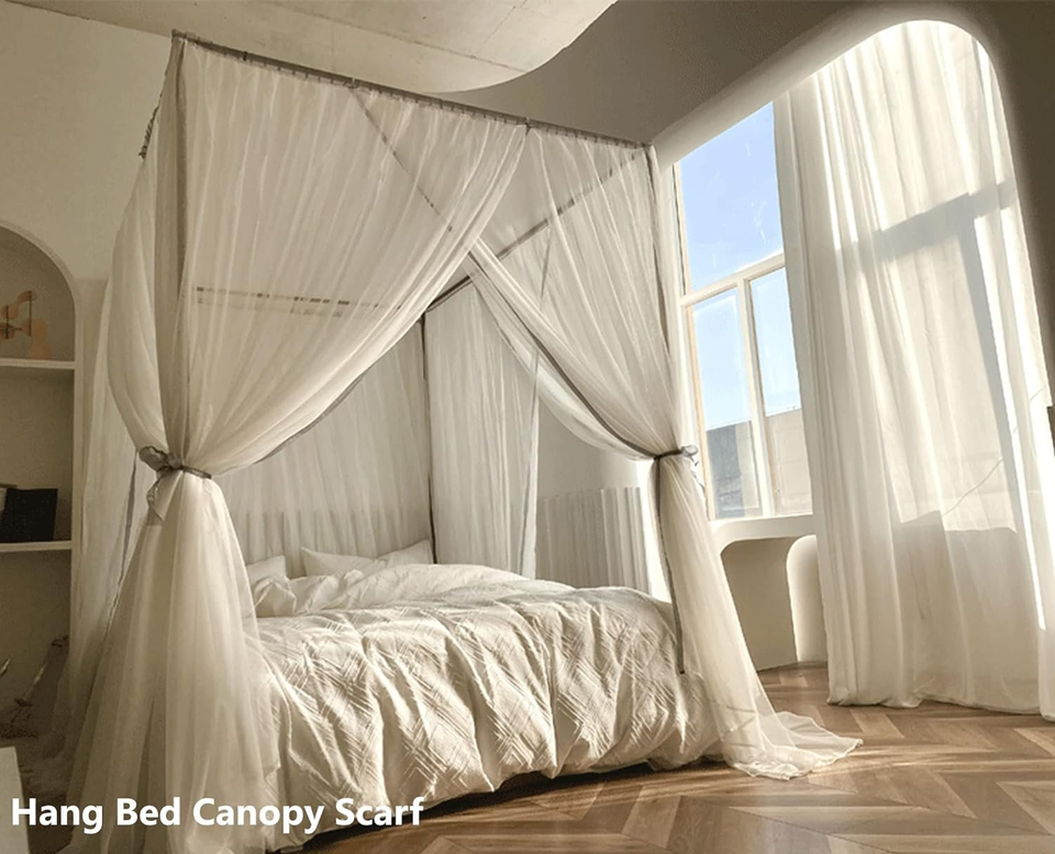 Outer Bed Support Canopy Bed Frame Post Queen Size Stainless Steel Bed ...