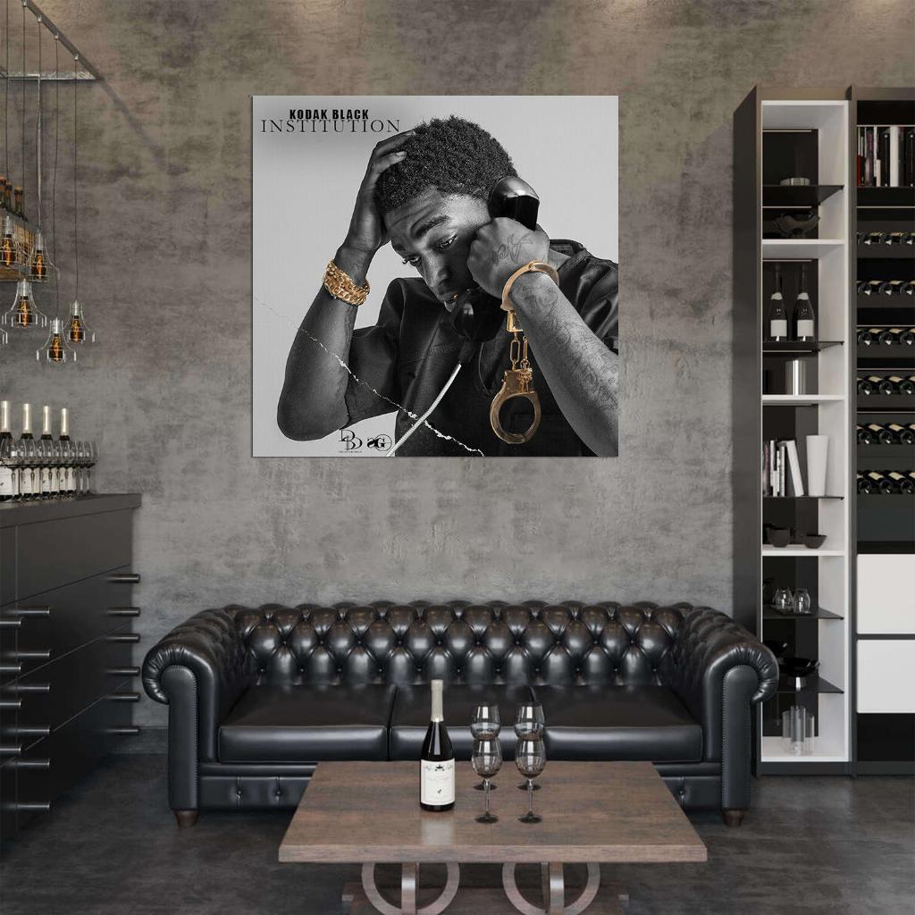 558811 Kodak Black "Institution" Album HD Cover Art 36x24 WALL PRINT ...