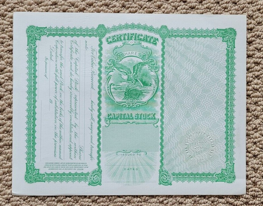 Pierce Arrow Motor Car Company Stock Certificate 1928 100 Shares NEW | eBay