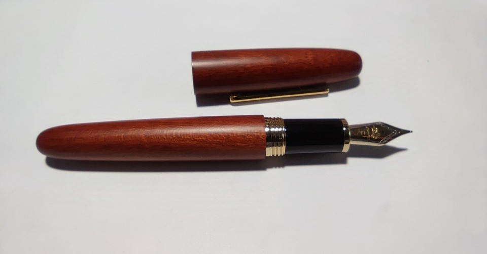 Jinhao 9056 Red wood Fountain pen , #6 F nib | eBay