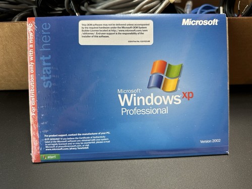 Microsoft Windows XP Professional Full Version - Sealed New 2002 Product Key | eBay