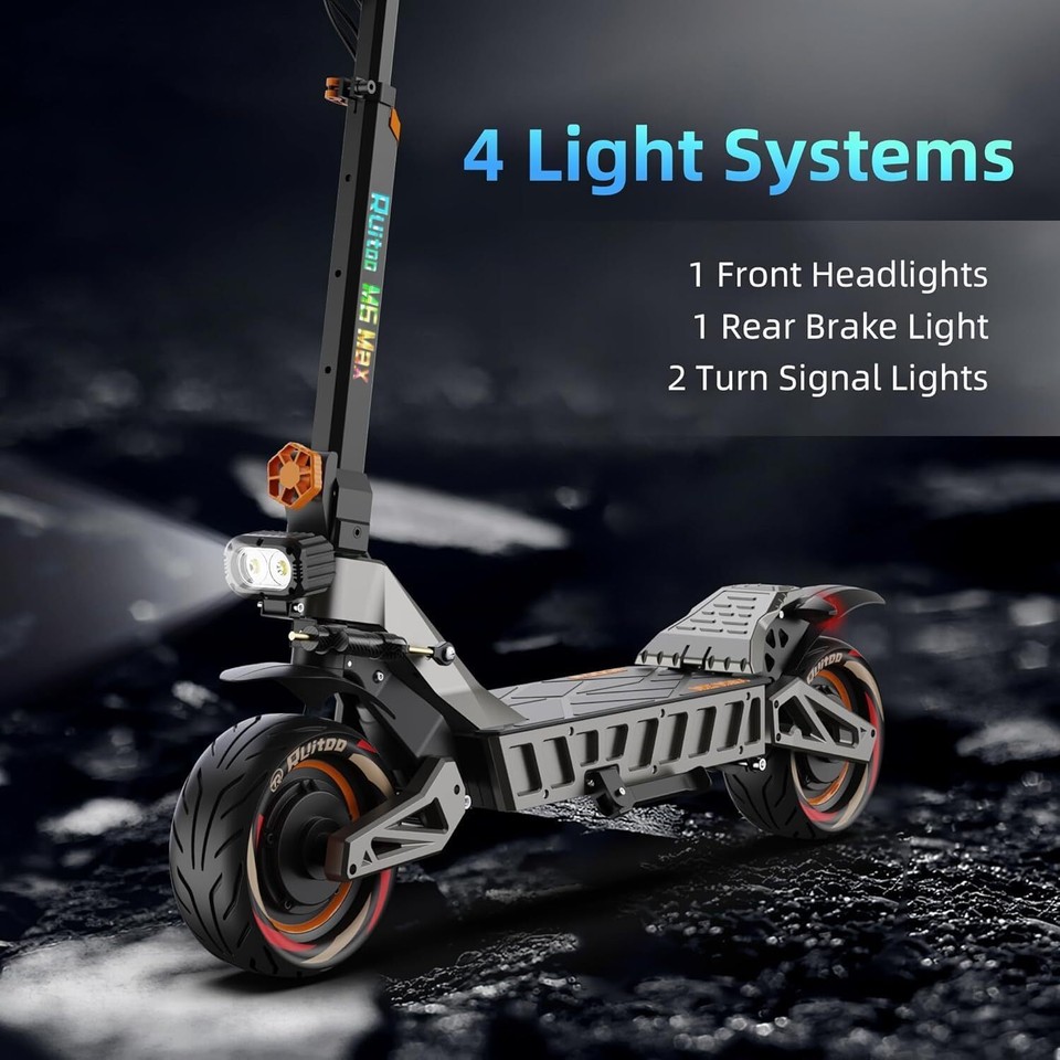 Ruitoo Electric Scooter for Adult Dual Motor Folding Fast E-Scooter ...