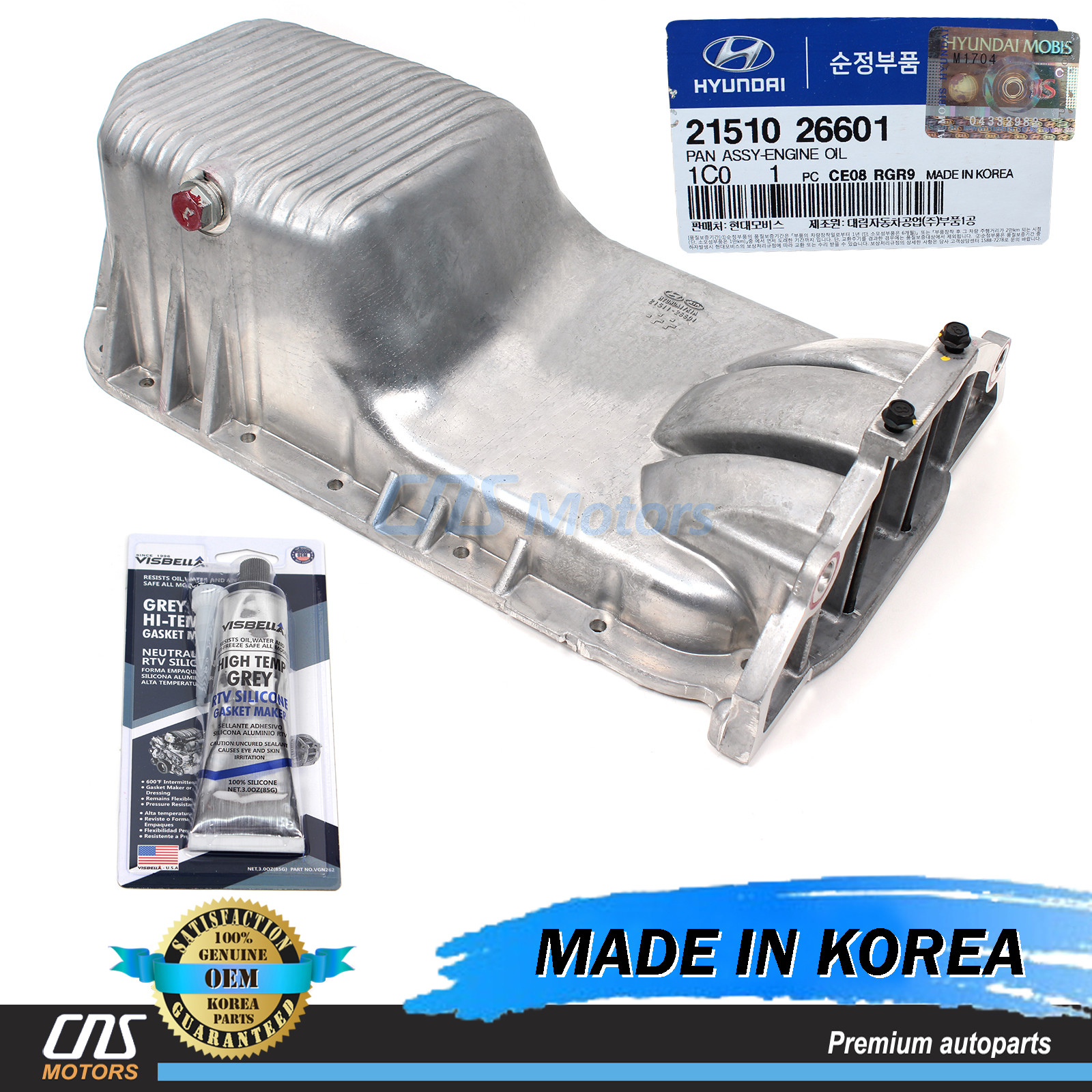 ⭐GENUINE⭐ Engine Oil Pan W/ Silicone for 06-11 Hyundai Accent Kia Rio ...