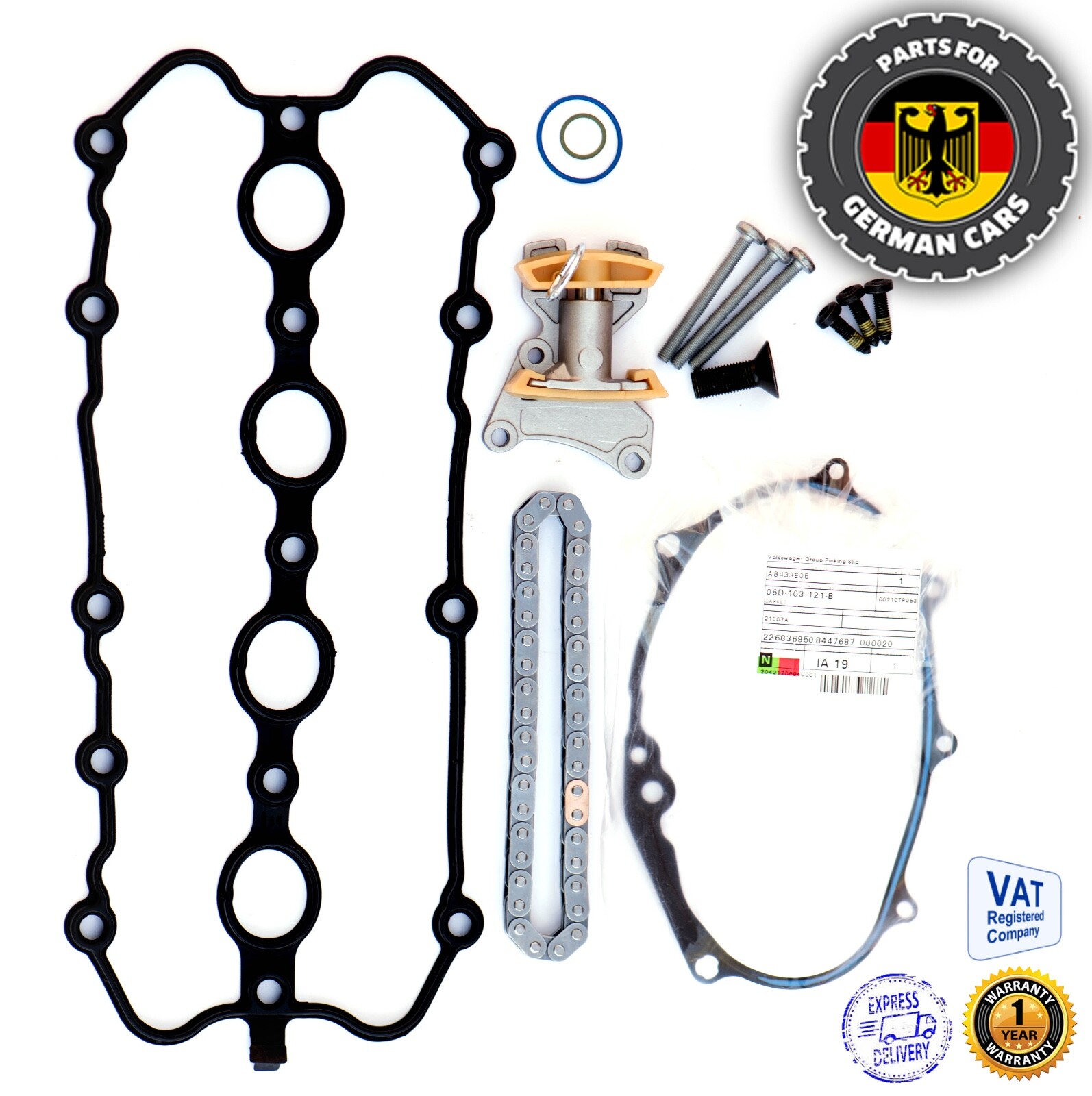 Audi TT & TTS 2.0 FSI / 2.0 TFSI Cam Timing Chain & Tensioner Kit (06 ...