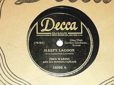 FRED WARING-Sleepy Lagoon (1942) DECCA 10" 78 RPM Shellac Single | eBay