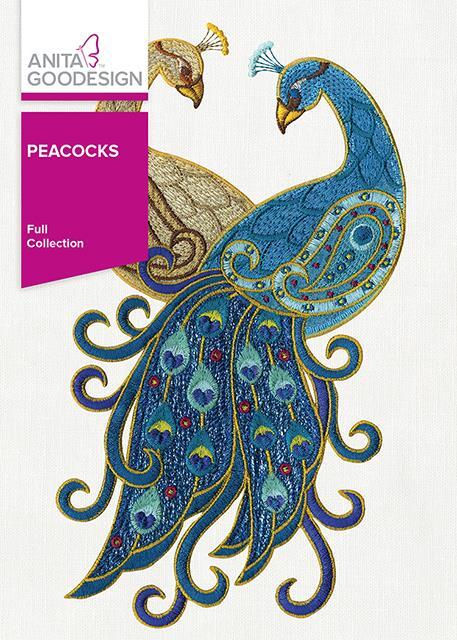 Peacocks Anita Goodesign Embroidery Machine Design CD 119AGHD | eBay