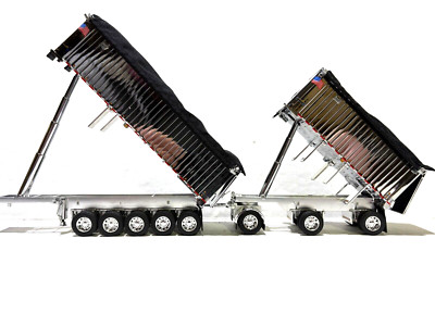 DCP FIRST GEAR 1/64 SCALE SILVER/CHROME EAST GENESIS II DUMP TRAILERS ...