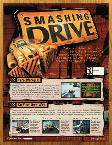 2001 Smashing Drive PS2 Xbox Gamecube Print Ad/Poster Authentic Video ...