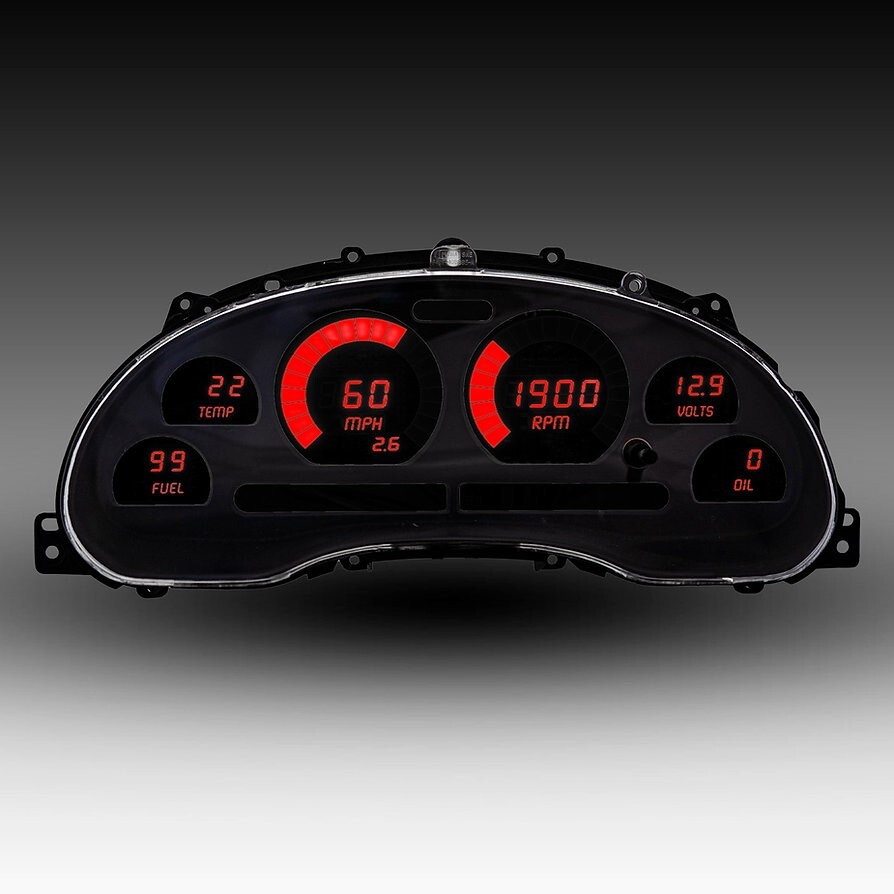 1994-2004 Mustang Digital Gauges Teal LED Intellitronix DP7009T Made In ...