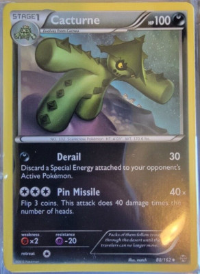 Cacturne # 88/162 XY: Breakthrough Set Pokemon Trading Cards TCG Game ...