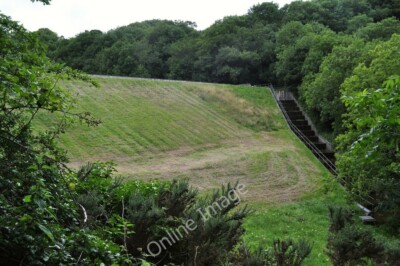 Photo 6x4 Slade Reservoir where the water leaving the pool cascades ...