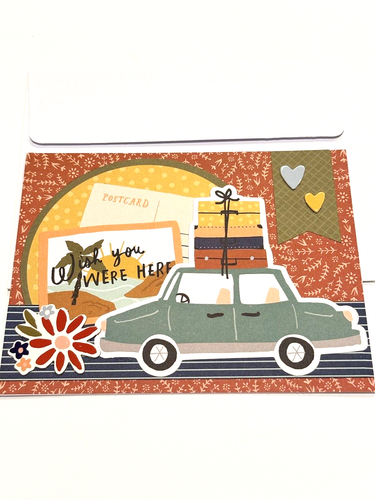 Travel Vacation Blank Notecard Card Wish You Were Here Car Automobile ...