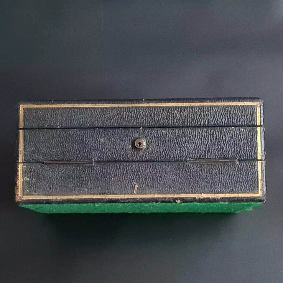 Tooled Leather Writing Slope Stationary Box Made by Carlisle and Watts ...