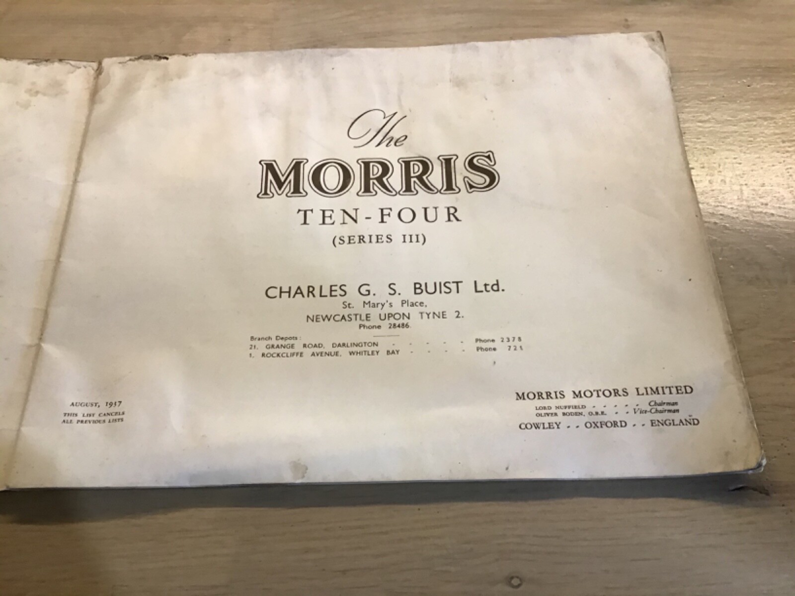 Original The Morris Ten (10) Series 3 Sales / Publicity Brochures ...