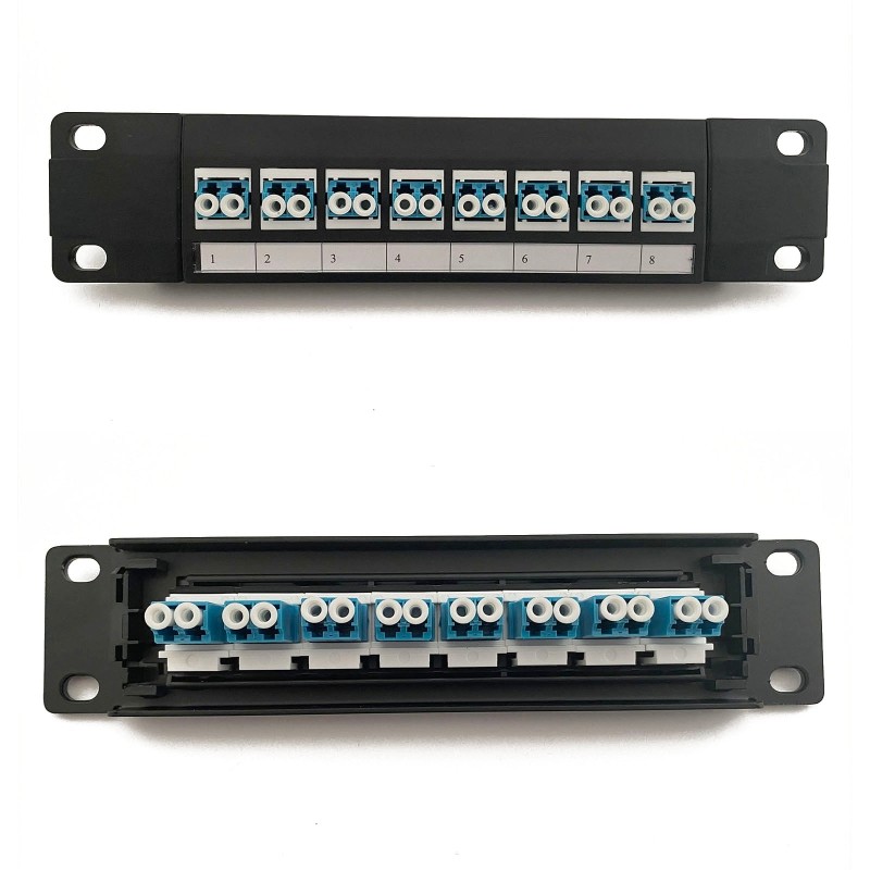 Ethernet Patch Panel LC Optical 8 Port RJ45 Wall Rack Mount Keystone ...