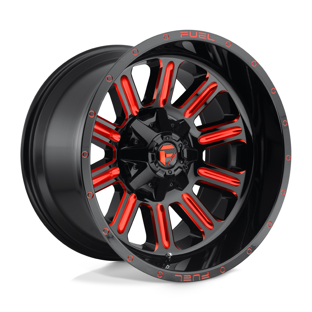 15x8 Fuel D621 HARDLINE GLOSS BLACK RED TINTED Wheel 5x5.5 (-18mm) | eBay