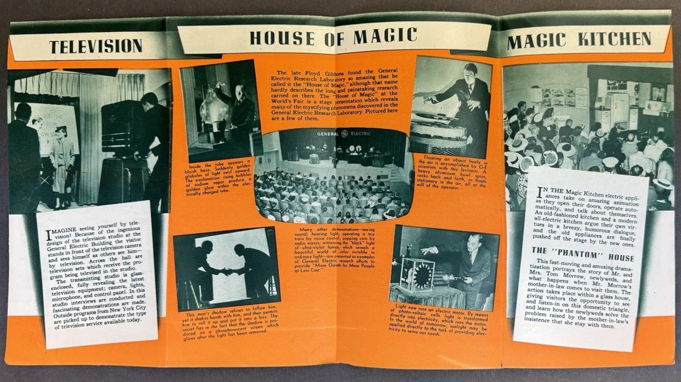 1940 New York World's Fair: General Electric Exhibit Building, Fold-Out ...