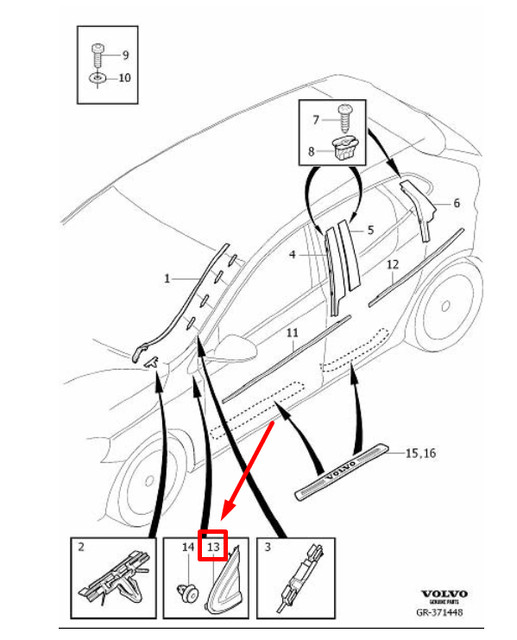 Trim for VOLVO V40 V40 CROSS COUNTRY - 31391029 - VOLVO for sale online ...