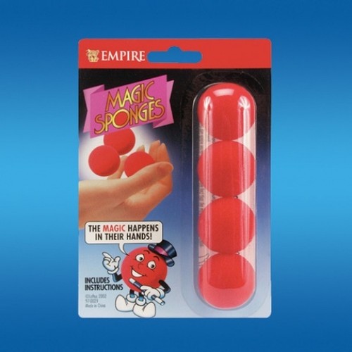 4 Red Magic SPONGE BALLS Beginner Magician Trick Set Clown Kid Size 1. ...