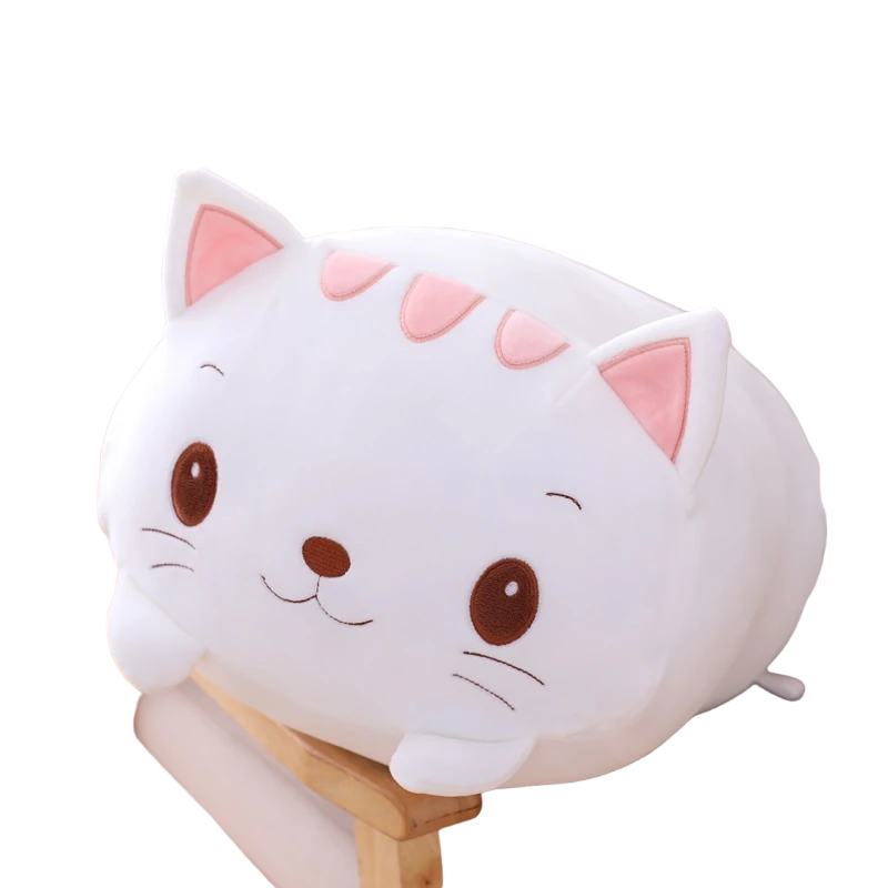 8" White Cat Squishy Plush Toy Stuffed Animal - New | eBay