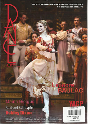 DANCE EUROPE MAGAZINE DECEMBER, 2016 NO.212 THE INTERNATIONAL DANCE ...