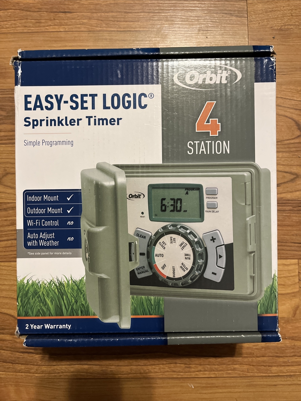 Orbit 4-Station Easy-Set Logic Outdoor Swing Panel Sprinkler System ...