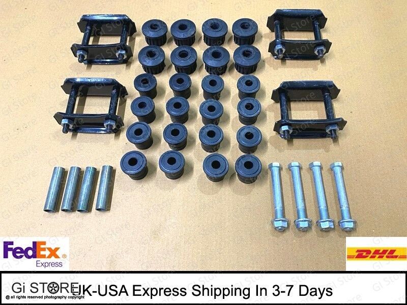 Spring Bush Bolt Spacer & shackle Kit Suzuki Samurai SJ413 SJ410 LJ80 ...