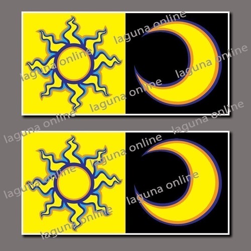 vr46 rossi sun and moon Logo Gloss Weatherproof Decal Sticker 2 | eBay