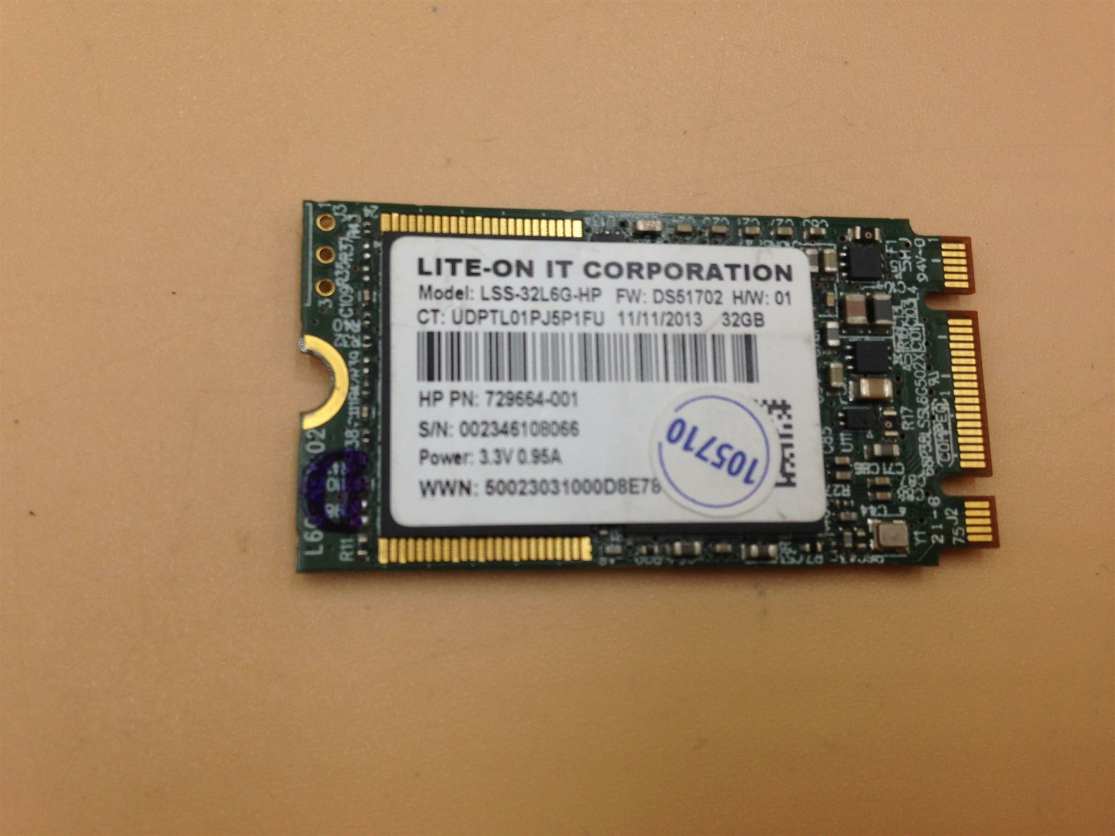 32GB M.2 SATA SSD Lite-On LSS-32L6G-HP Solid State Drive 729664-001 ...