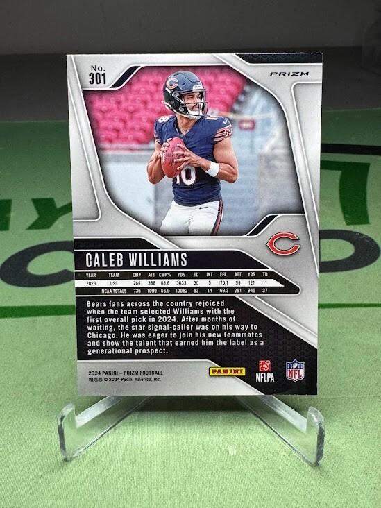 2024 Prizm Caleb Williams Pink Prizm Rookie RC #301 - Chicago Bears | eBay