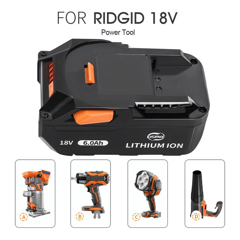 2PACK for Ridgid R840085 8.0Ah Battery Lithium Battery Rigid 18V ...