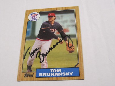 Tom Brunansky Topps Autographed Baseball Card 1987 | eBay