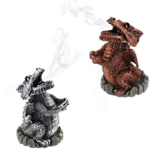 Smoking Dragon Incense Cone Burner Home Fragrance Silver Copper Wicca ...