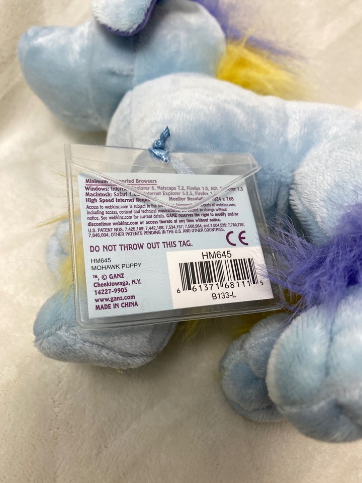 Webkinz Mohawk Puppy New with sealed code tag, HM645 | eBay