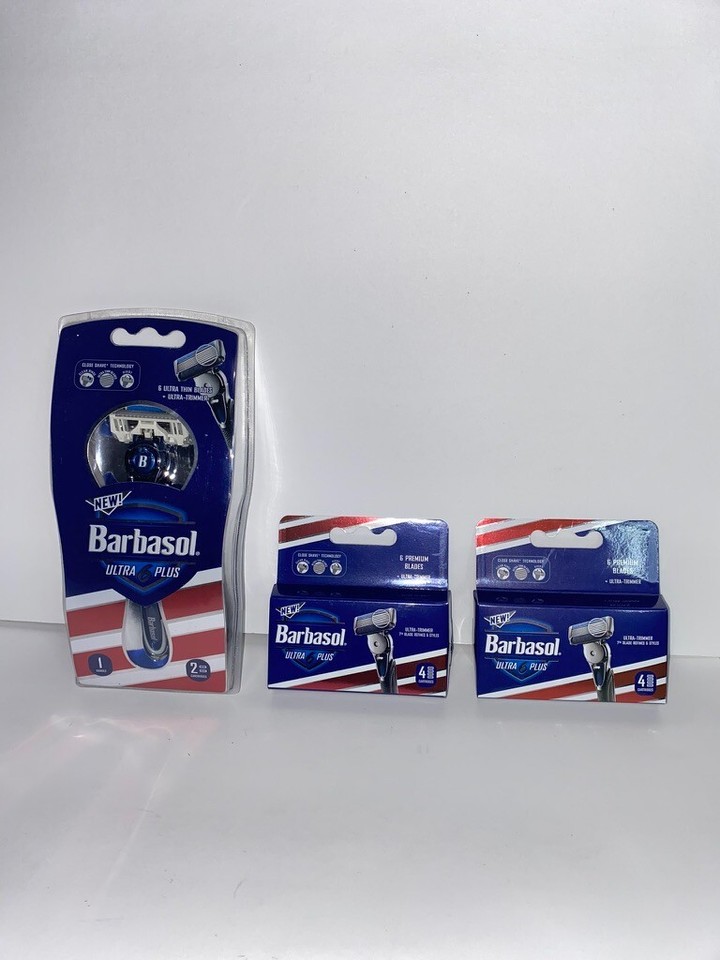 Barbasol Ultra 6 Plus Razor Handle w/10 Cartridges ~ Brand New | eBay