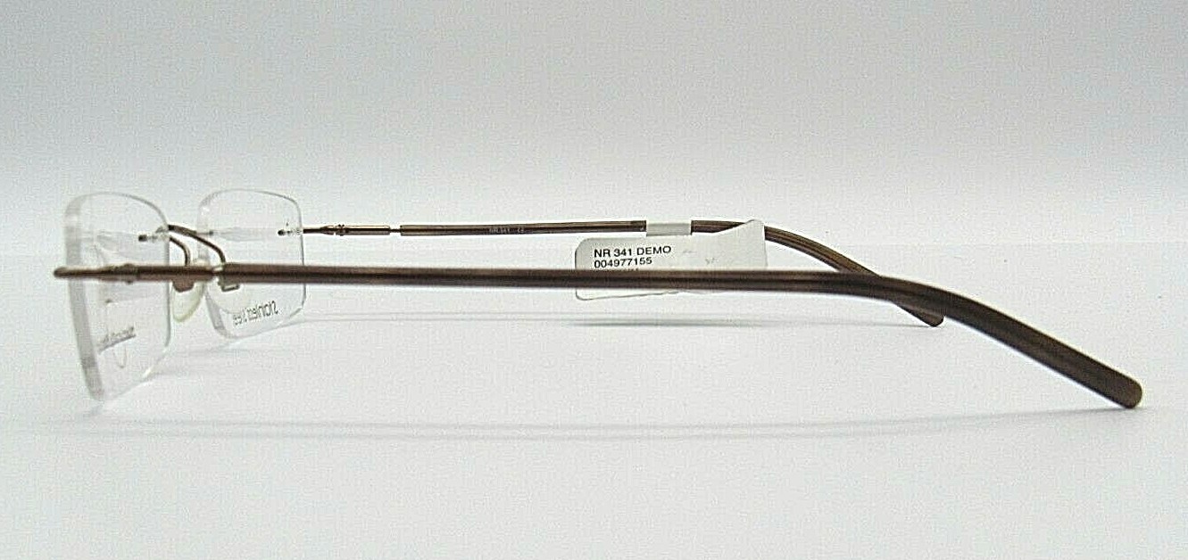 NATURALLY RIMLESS NR341 BRN BROWN WOMENS EYEGLASSES RX FRAMES 53-20-135 ...