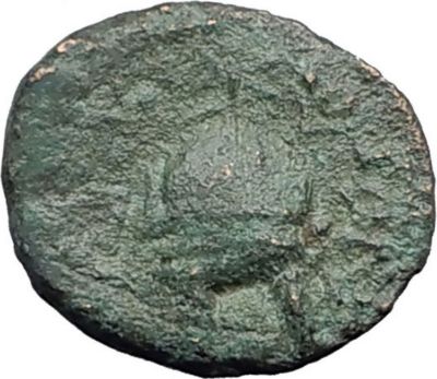 Orthagoreia in Macedonia 350BC RARE R1 Ancient Greek Coin APOLLO HELMET ...