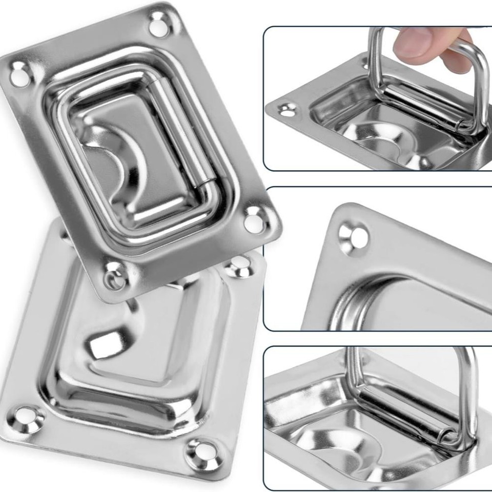 4X Boat Ring Hatch Latch Deck Hatch Handle Flush Mount Lifting Ring ...