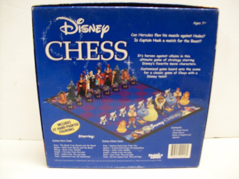 Disney Chess Set Collectors Edition Heroes & Villains Hand Painted ...