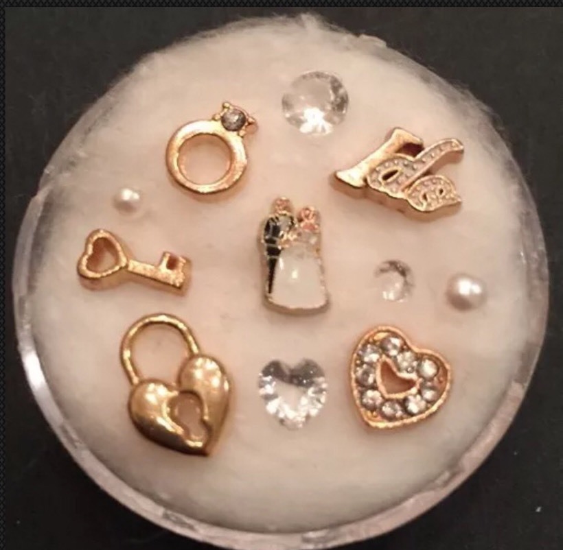 Floating Charm Set~*~ Marriage Bride Husband Wife Wedding I Do~*~Living ...