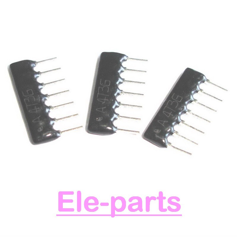 50 PCS A07-473G SIP-7 A07-473 47K 6 Commoned Resistor Network Array 7 ...