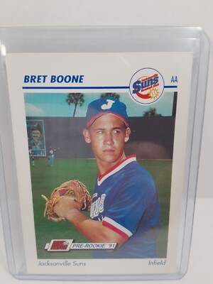 1991 LINE DRIVE Brett Boone PRE-ROOKIE AA BASEBALL CARD #330 ...